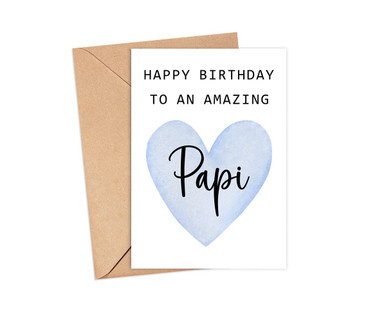 TunlaStore Happy Birthday To An Amazing Papi Card - Cute Birthday Card ...