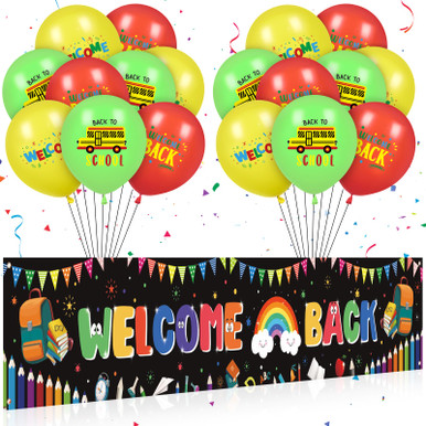 Welcome Back To School Decorations Large Welcome Back Banner Yard Sign ...