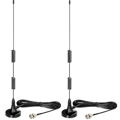 Bingfu 20-1300MHz Police Scanner Antenna 2-Pack Radio Scanner Magnetic ...