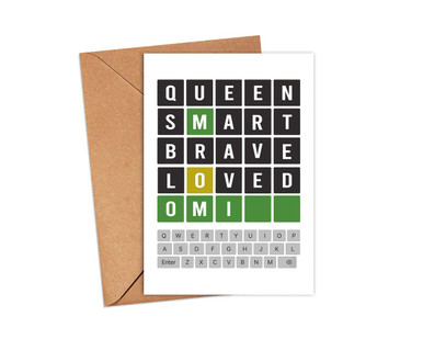 Wordle Omi Card - Mothers Day Wordle Card - Omi Card - Wordle Lover ...