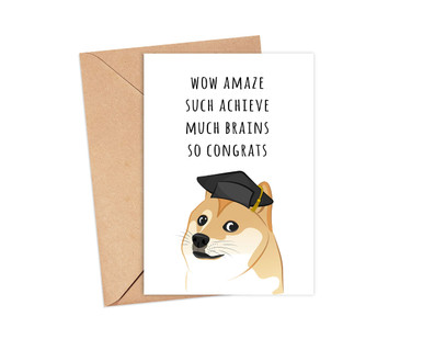 Funny Doge Graduation Card For Son - Doge Meme Congratulations Card ...