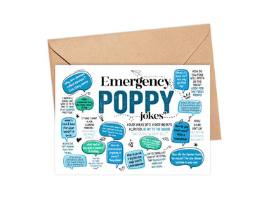 Emergency Poppy Jokes Card - Funny Fathers Day Card For Poppy ...