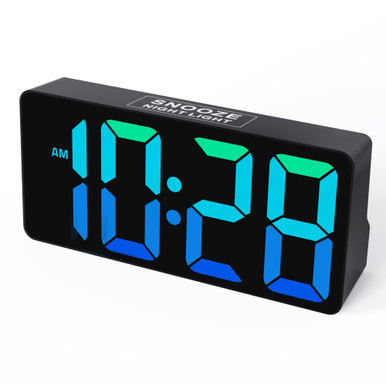 Mesqool Dynamic RGB Clock with Large Display Big Bold Numbers,Super ...