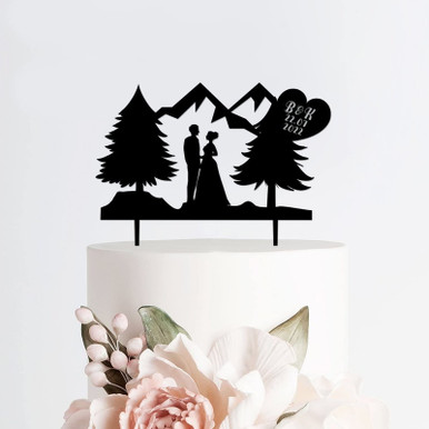 Acrylic Personalized Wedding Cake Toppers Bride And Groom Custom ...
