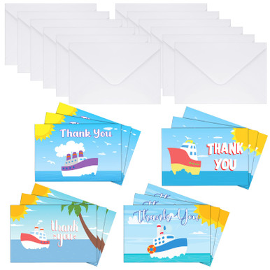 12 Pack Cruise Thank You Cards with Envelopes Thank You Notes for ...