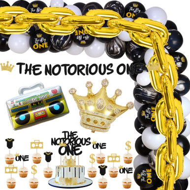 kreat4joy The Notorious One Birthday Decorations, Hip Hop 1st Birthday ...