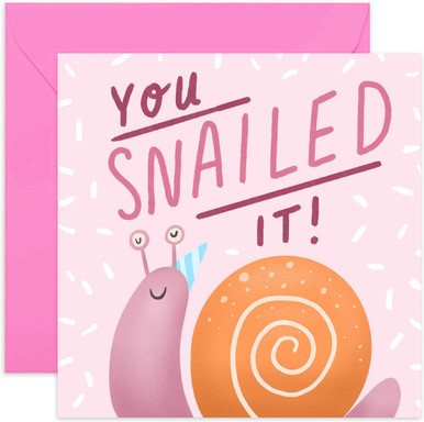 Old English Co. You Snailed It Card for Him or Her - Well Done ...