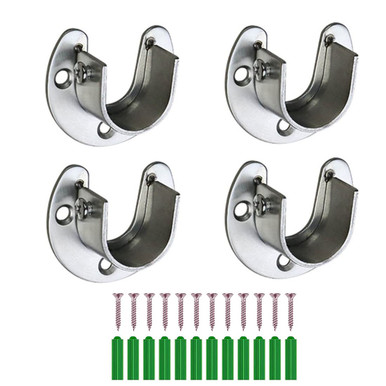 GDQLCNXB Wardrobe Bracket Heavy Duty Stainless Steel Rod Socket Flange ...