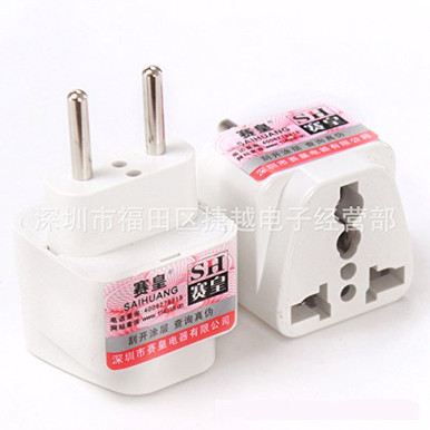 Two-Round-Pin Plug Travel Adapter Universal Socket for India, European ...