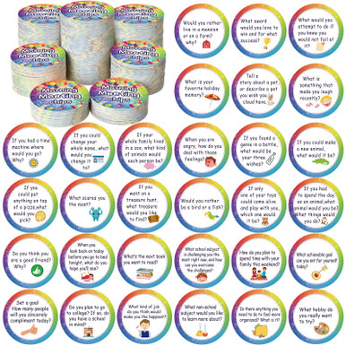 PerKoop 200 Pieces Morning Meeting Chips Questions Cards Classroom ...