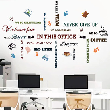 Colorful Inspirational Quotes Motivational Sayings Wall Sticker Office ...