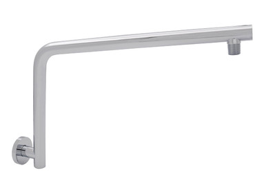 Aquaiaw High Rise Shower Arm and Flange, 16 inch, Solid Brass, Both ...