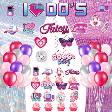 69 Pcs 2000s Party Decorations with Early 2000s Y2k Party Ceiling ...