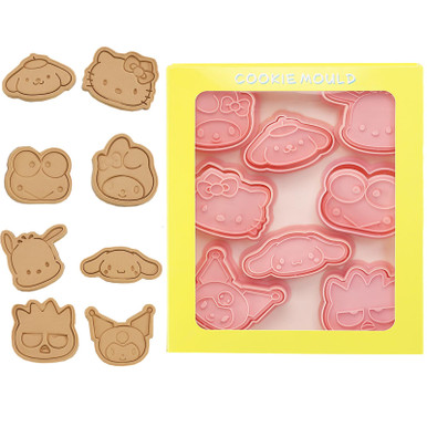 6 Pcs Anime Cookie Cutters Cute Cartoon Embossed Cookie Stamps Monster ...