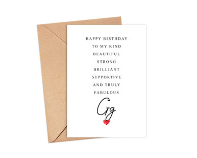Gg Birthday Card Poem - Amazing Gg Gift - Birthday Card Gg - Special Gg ...