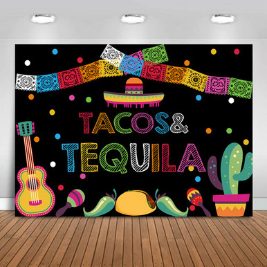 Tacos Tequila Backdrop Carnival Turkish Style Cactus Guitar Chili ...