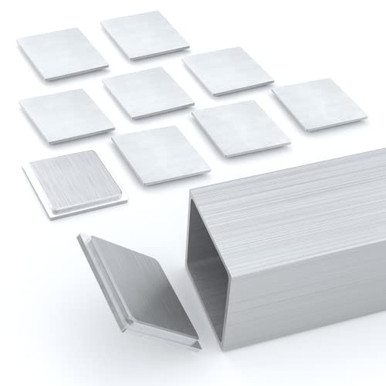 Nelsons CNC 10 Pack 1x1 Inch Aluminum Radius Edge Square End Caps for ...