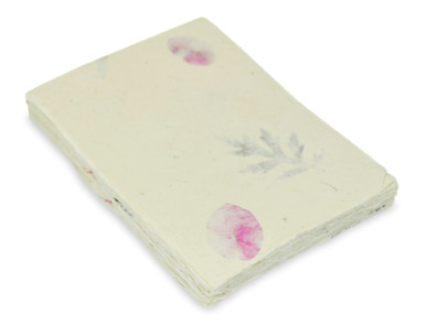 Handmade Lokta Card Stock 5x7 Inch Deckle-edge Paper with Bougainvillea ...