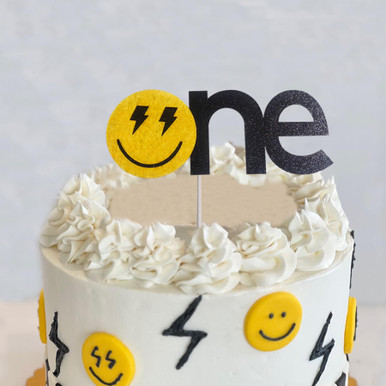 One Happy Dude Cake Topper-One Cool Dude Cake Topper,Smiley Face One ...
