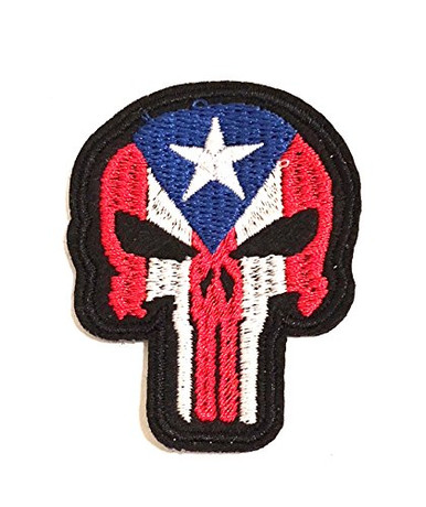 Puerto Rico Flag Skull Style Boricua Puerto Rican Skull Patch ...