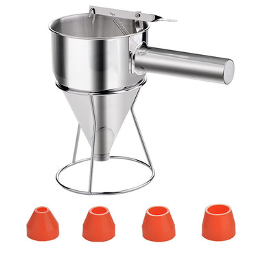 Multi-Caliber Pancake Batter Dispenser, Stainless Steel Funnel Cake ...