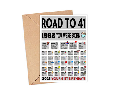 Fact 41St Birthday Card, Funny Facts Card For 41 Year Old, 41St ...