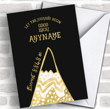 Everest Gold Style Good Luck Personalized Good Luck Greetings Card ...