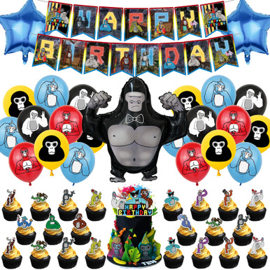 59PCS VR Game Birthday Decorations Video Game Party Suplies Happy ...