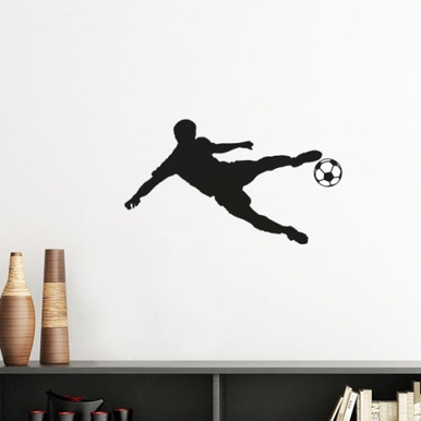 Sports Silhouette Soccer Football Silhouette Removable Wall Sticker Art ...