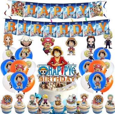 One Piece Birthday Decorations Party Supplies Luffy Zoro Party Favor ...