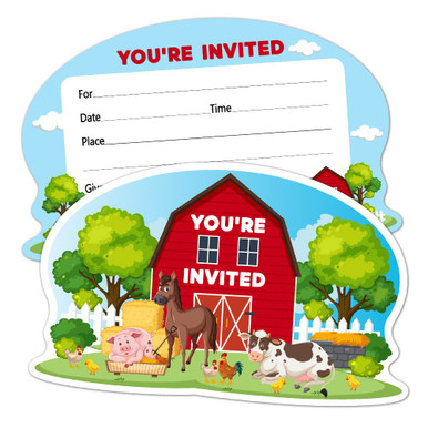 ZBBFSCSB Rustic Farm Invitation Cards, 15 Farm Ranch Invitations with ...