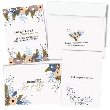 24 Sympathy Cards with Envelopes - Hat Acrobat Thinking of You Card Set ...