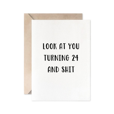 24th Birthday Card Funny For her or him,Turning 24 Birthday Card For ...