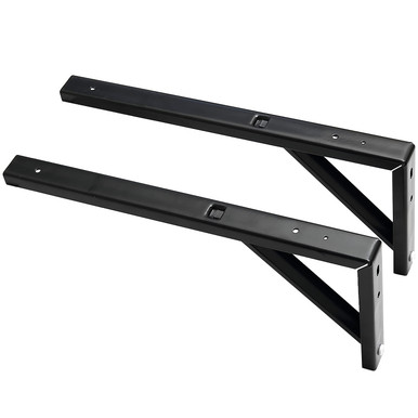 Shelf Brackets 12 Inch Heavy Duty, Black Metal Wall Shelf Brackets ...