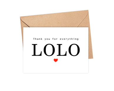 Yanashop88 Thank You For Everything Lolo Card - Thank You Card - Lolo Card - Father's Day Card ...