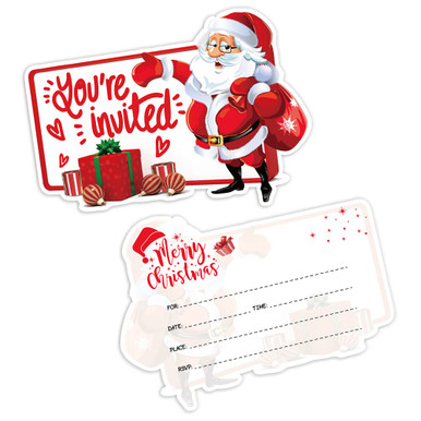 Christmas Party Invitation Cards?15 Sheets Santa Claus Invitation Cards ...