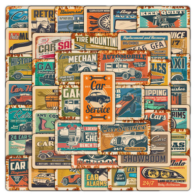 Vintage Car Stickers, Aesthetic Classic Car Stickers for Teens Adults ...