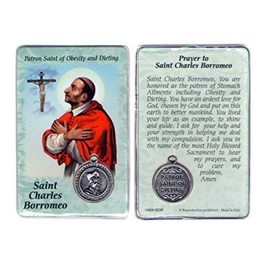 Saint St St. Charles Borromeo Prayer Card Holy Card Cards Patronage ...