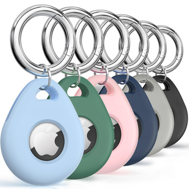 2+4 Pack Airtag Case for Apple Air tag Tracker, Soft Silicone Airtag ...