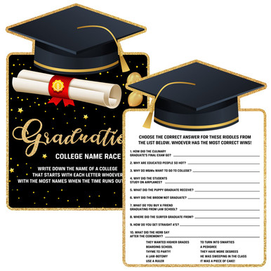 Misaidou 2023 Graduation Party Games, Double Sided Cards, Graduation ...