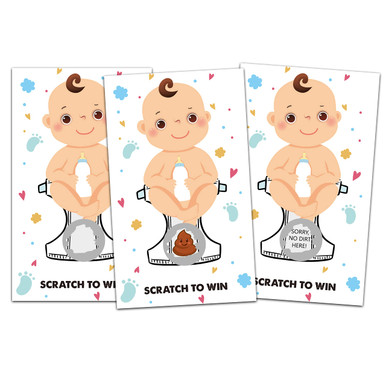 ISOVF Baby Shower Games - 40 Baby Shower Scratch Off Game Cards ...