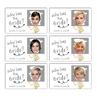 Eyouyeqi Bridal Shower Games - Who Has The Bride Scratch Off Celebrity ...