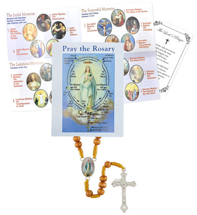 How To Pray The Rosary - Pray The Rosary Booklet, Wood Miraculous ...