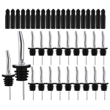 20 Pack Liquor Bottle Pourers, Stainless Steel Pour Ppouts with Long ...