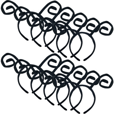 Trounistro 10 Pack Butterfly Antenna Headband Black Velvet Antenna ...