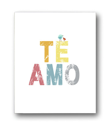 Kid's Wall Art "Te Amo" 11x14 Print for Boys, Girls or Baby's Room ...