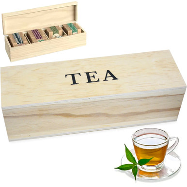 Zen Earth Inspired Natural Pine Tea Storage Chest | Wooden Kitchen ...