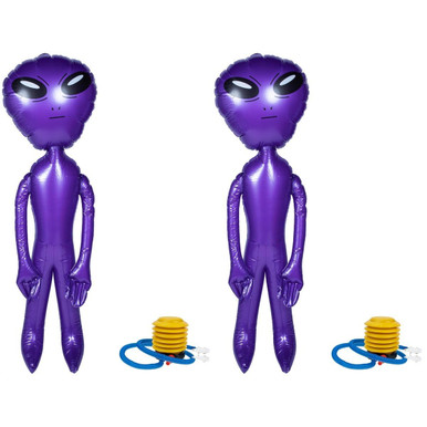 2 Sets PVC Inflatable Alien Toy Alien Inflate Halloween Inflatable ...