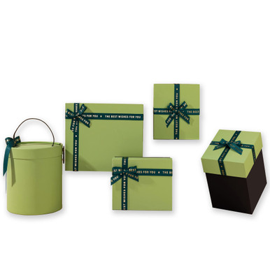 SHIPKEY 3 Pack Green Gift Boxes with Lids, Signature Large Green Gift ...