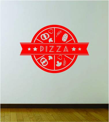 Pizza Logo V2 Decal Sticker Vinyl Art Bedroom Living Room Decor ...